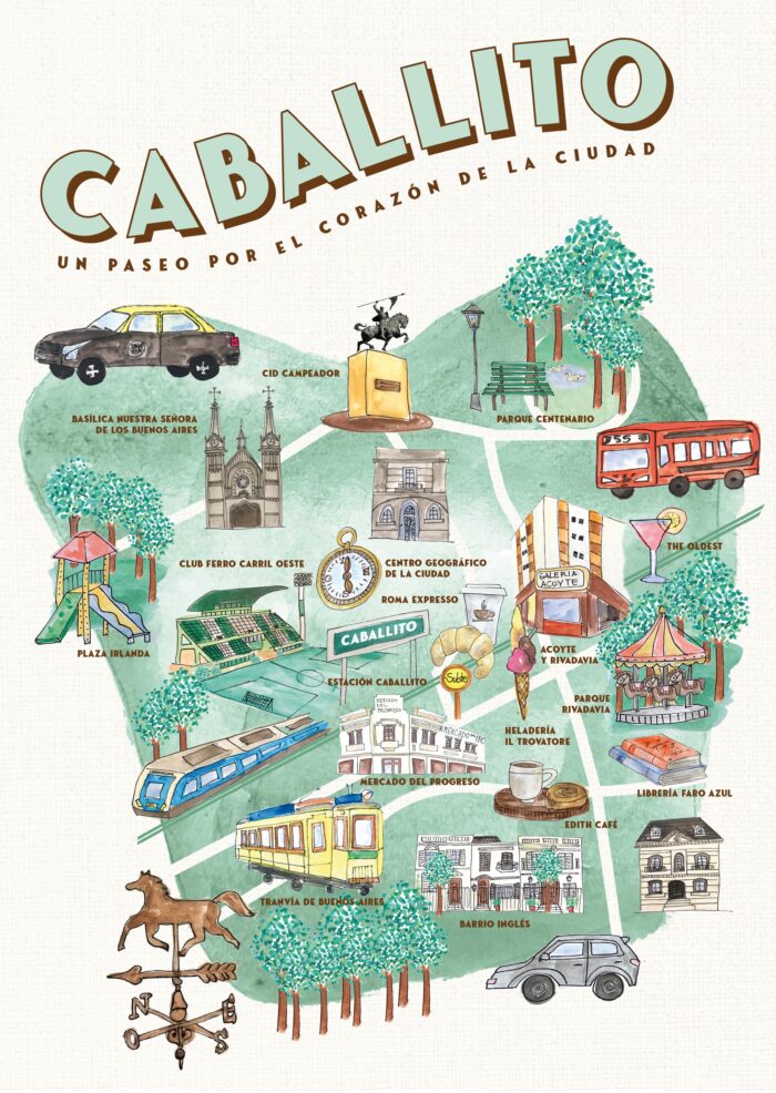 Caballito, un paseo por el corazón de la ciudad : Manzano Estudio